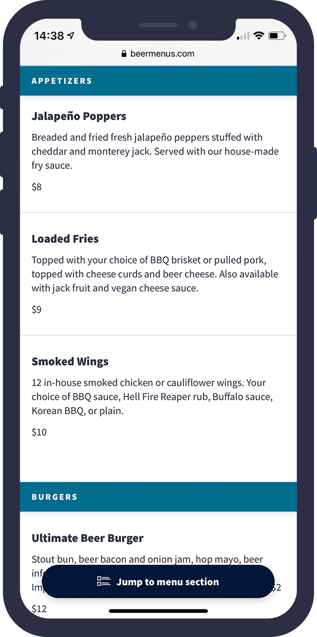QR code menus that increase check size - BeerMenus